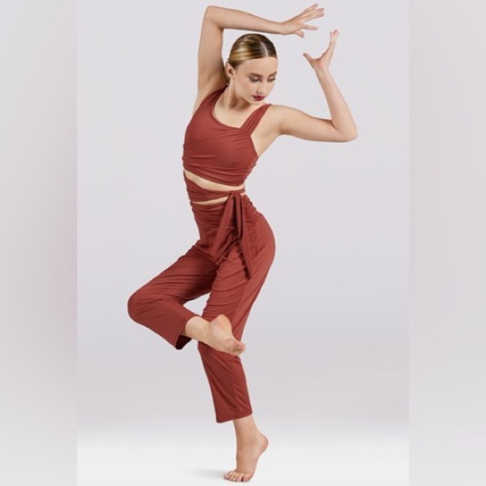 Weissman Elite Burnt Orange Dance Costume - Gem